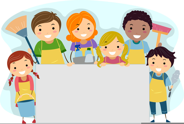 Kids Sweeping Clipart