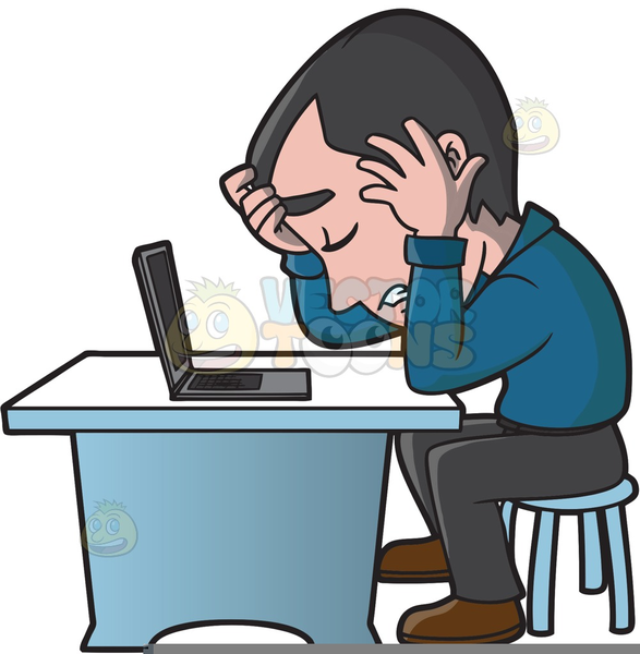 Computer User Frustration Clipart