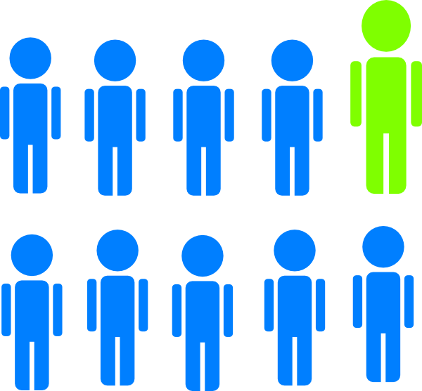 1 in 10 People Statistic Clip Art At Clker Vector Clip Art Online