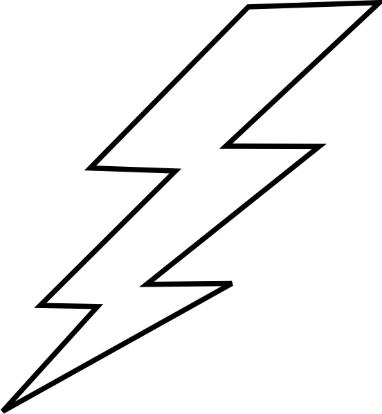 Printable Lightning Bolt Stencil