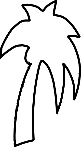 Palm Tree Outline Clip Art At Clker Vector Clip Art Online 