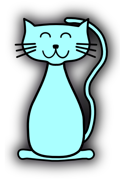 Blue Cat Clip Art at Clker.com - vector clip art online, royalty free ...