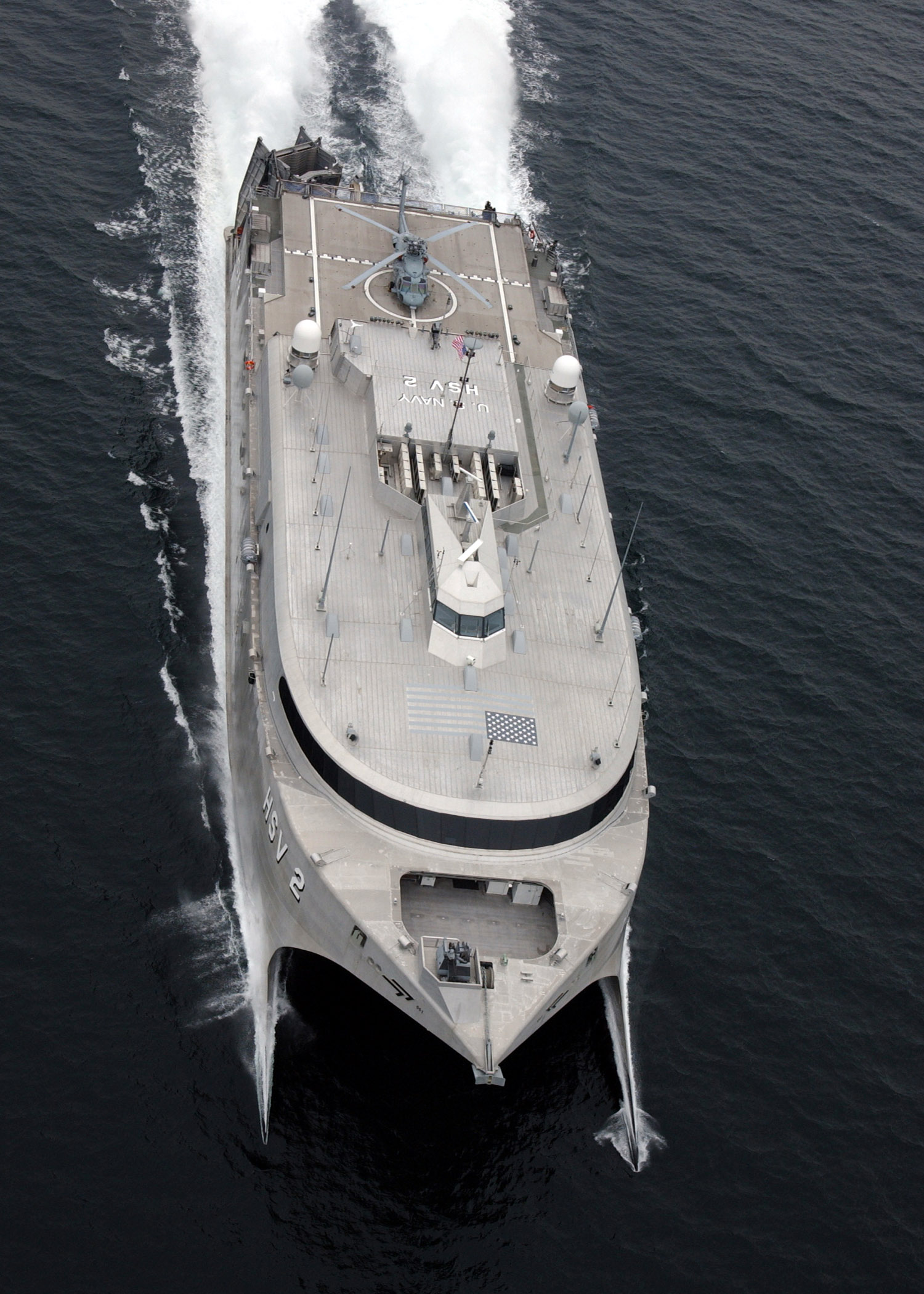 High Speed Vessel Two (hsv 2) Swift Glides Through The Waters Of The ...