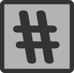Hashtag Symbol Clip Art at Clker.com - vector clip art online, royalty ...