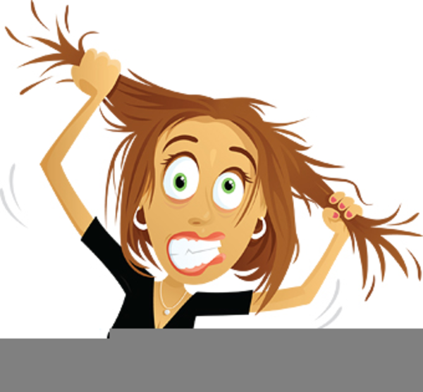 Woman Pulling Hair Out Clipart Free Images At Clker Vector Clip