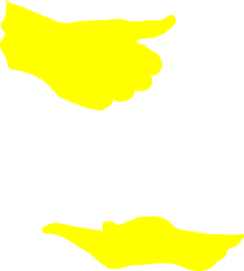 Yellow Hand Silhouettes Clip Art at Clker.com - vector clip art online ...