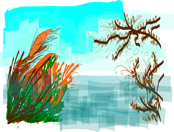 Plants On Lake Clip Art at Clker.com - vector clip art online, royalty ...