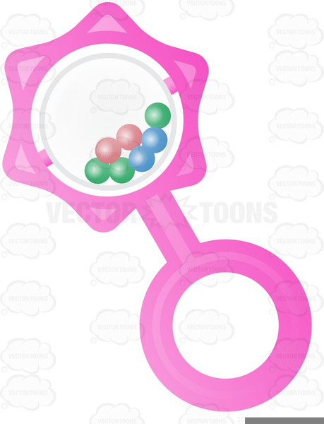 Pink Baby Rattle Clipart
