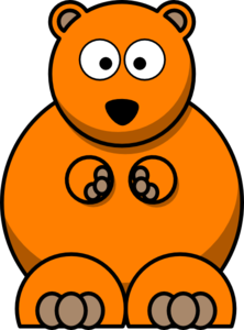 Orange Bear Clip Art at Clker.com - vector clip art online, royalty ...