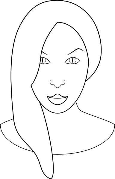 Female Face Clip Art at Clker.com - vector clip art online, royalty ...