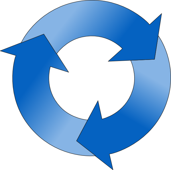 Circular Arrow In Blue Hues mild Linear Fill Clip Art At Clker Vector Clip Art Online 
