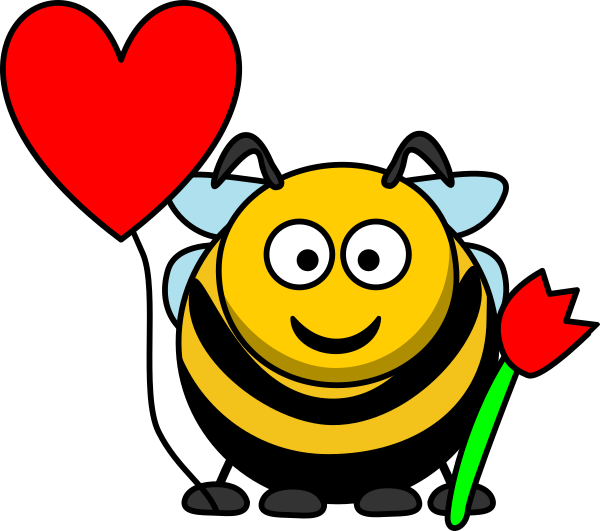 Valentine S Day Bee Clip Art at Clker.com - vector clip art online ...