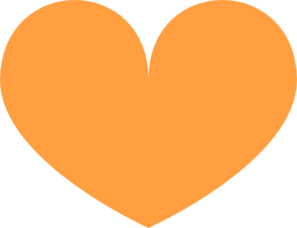 Orange Heart Clip Art at Clker.com - vector clip art online, royalty ...