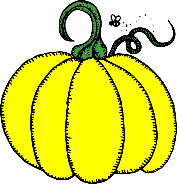Yellow Pumpkin Clip Art at Clker.com - vector clip art online, royalty ...