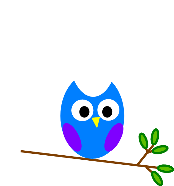 Purple Blue Owl Clip Art at Clker.com - vector clip art online, royalty ...