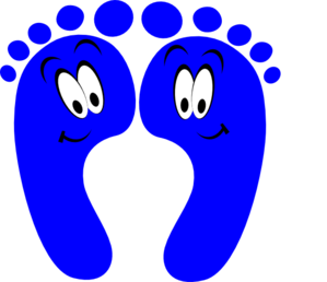 Blue Happy Feet Clip Art at Clker.com - vector clip art online, royalty ...