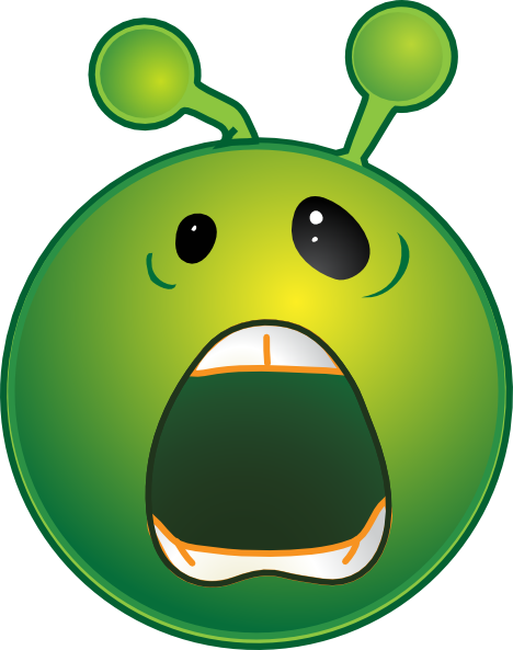Smiley Green Alien Whaaa No Shadow Clip Art at Clker.com - vector clip ...