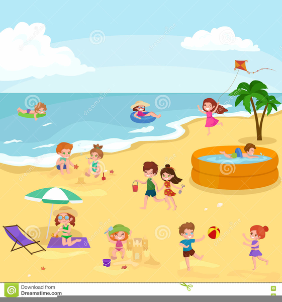 Children On Beach Clipart | Free Images at Clker.com - vector clip art ...