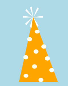 Orange Polka Dot Party Hat Clip Art at Clker.com - vector clip art ...