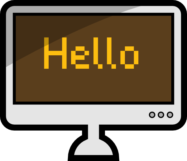 Hello Computer Screen Clip Art at Clker.com - vector clip art online ...