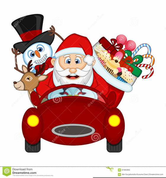 Santa Driving A Car Clipart | Free Images at Clker.com - vector clip ...