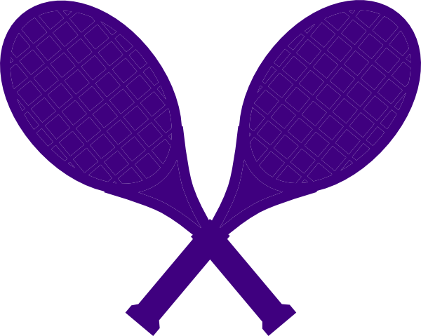 Purple Crossed Tennis Racquets Clip Art at Clker.com - vector clip art ...