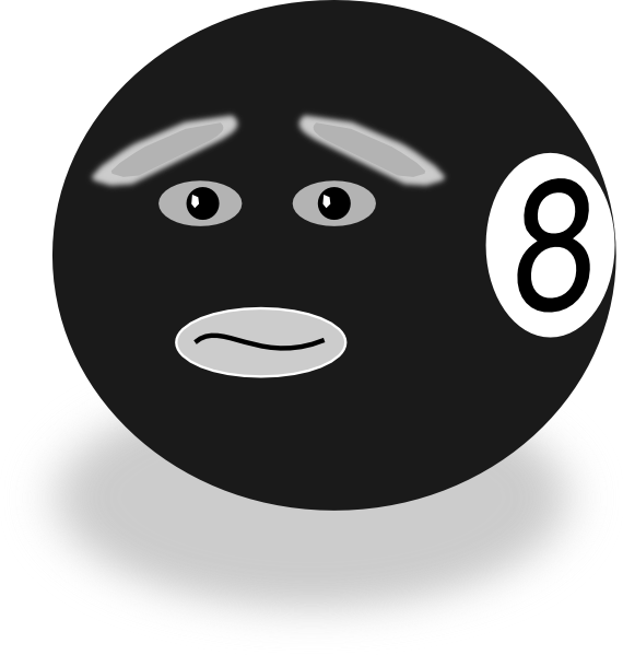 Pool Ball Number Eight With Face Clip Art at Clker.com - vector clip ...