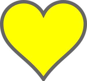 Yellow And Grey Heart Clip Art at Clker.com - vector clip art online, royalty free & public domain