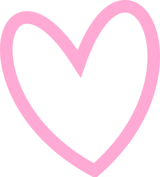 Slant Pink Heart Outline Clip Art at Clker.com - vector clip art online ... Slant Pink Heart Outline Clip Art at Clker.com - vector clip art online ...