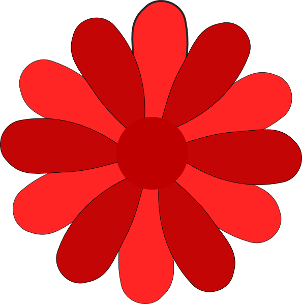 Red Gerber Daisy Clip Art at Clker.com - vector clip art online ...